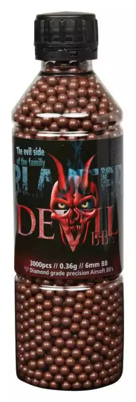 Bouteille 3000 Billes 0.36g 6mm Blaster Devil - Marrons