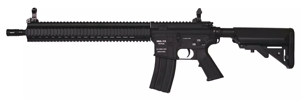 Fusil M4 CA M15 MK-15 DMR Long Full Metal Noir Classic Army AEG CA098M