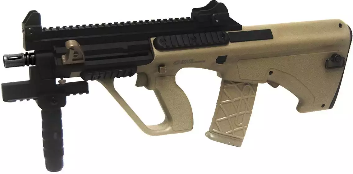 Fusil Steyr AUG A3 XS Commando AEG (Electrique) Pro Line - Tan & Noir