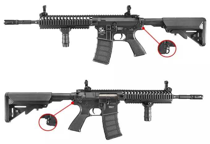 Fusil ArmaLite M15A4 Ranger (M4 M15 A4) AEG ASG Classic Army Noir 18..