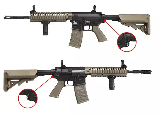 Fusil ArmaLite M15A4 Ranger (M4 M15 A4) AEG ASG Classic Army Tan 18484